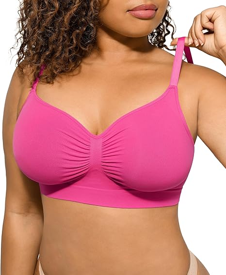 Women's Full Coverage Non-Padded Wireless Sculpt Bra – Lazzda